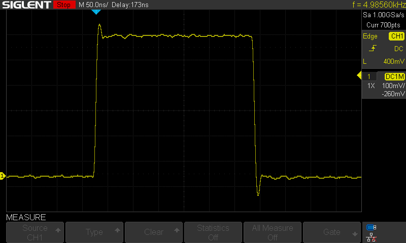 Zakłócenia przy pomiarze impulsu 300ns/3MHz z Arduino, sonda x10