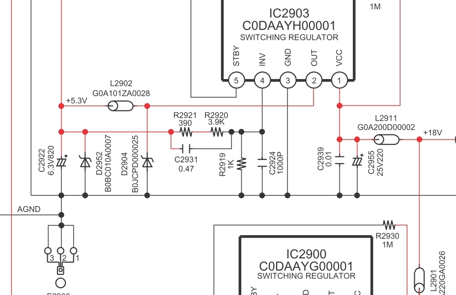 Jak zidentyfikować diodę zenera D2952 w Panasonic SA-PT570?