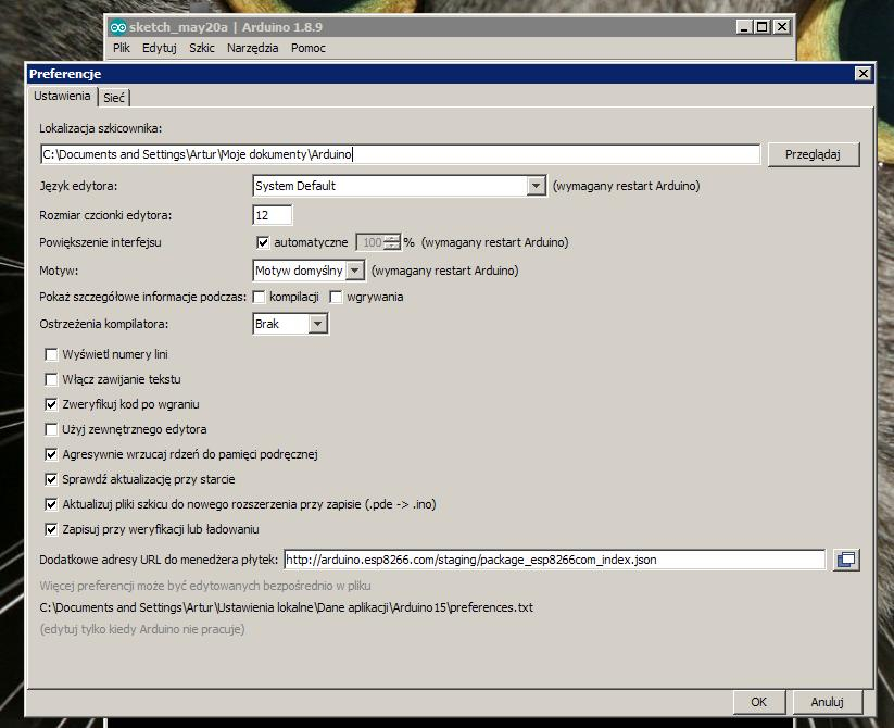 [Rozwiązano] Brakujące funkcje i menadżer płytek w Arduino IDE na Linux ...