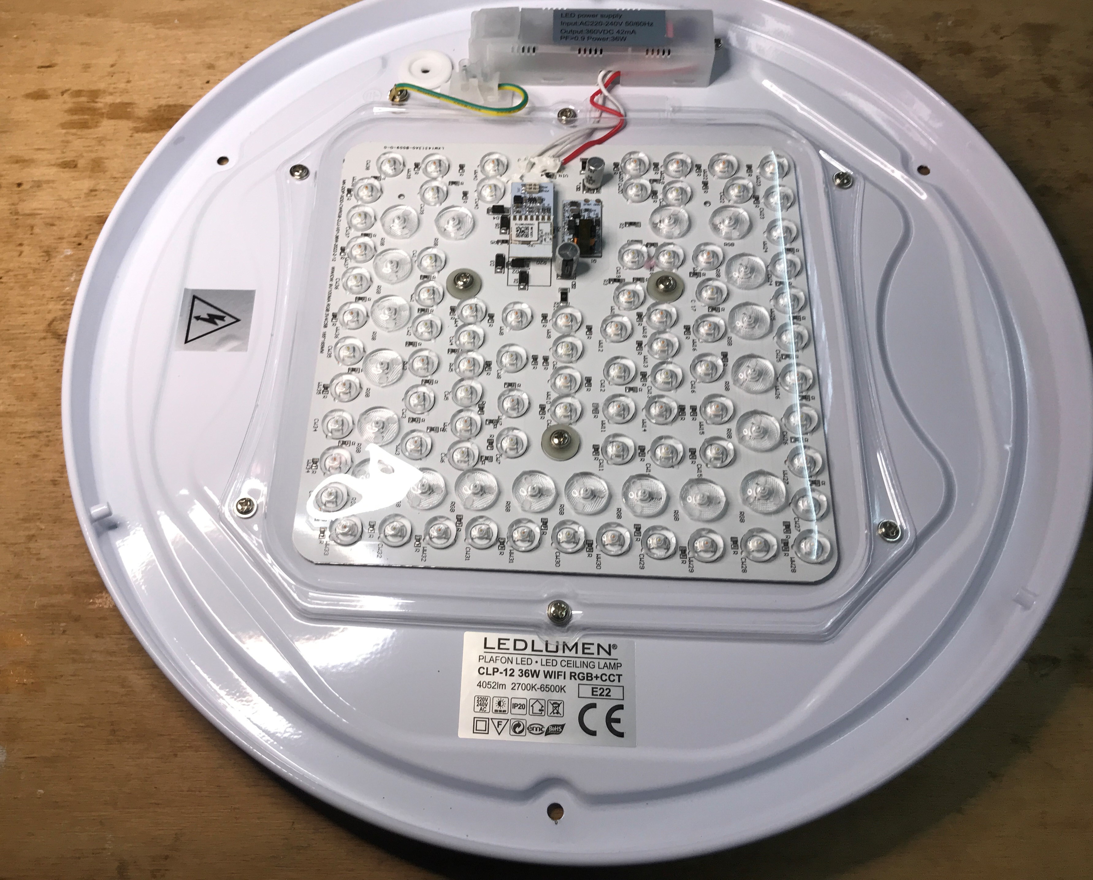 [CB2L/BK7231N] Large Ledlumen plafond 251090511 CLP-12 36W 4052lm