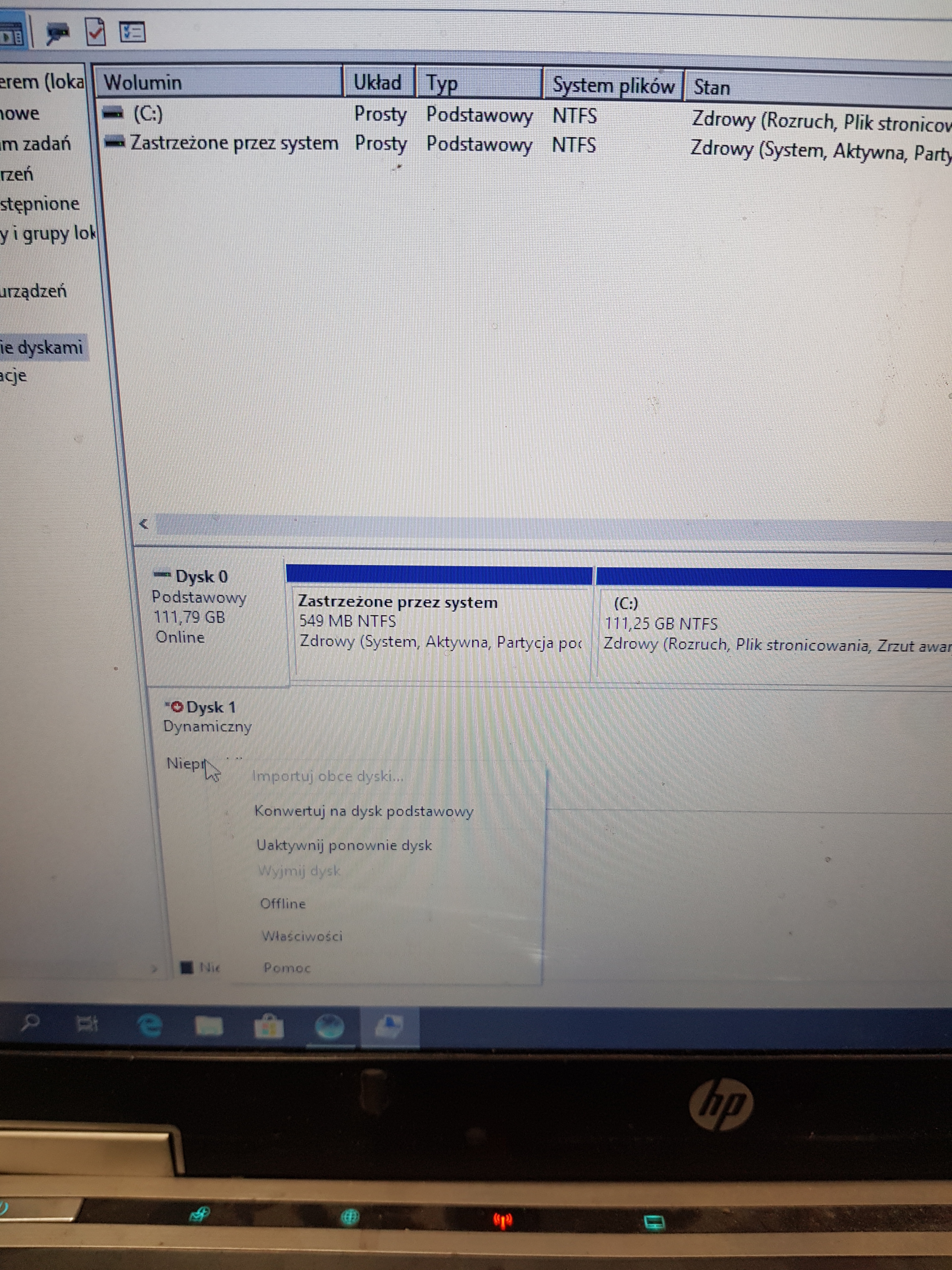 2540p - Po usunięciu partycji laptop nie widzi dysku