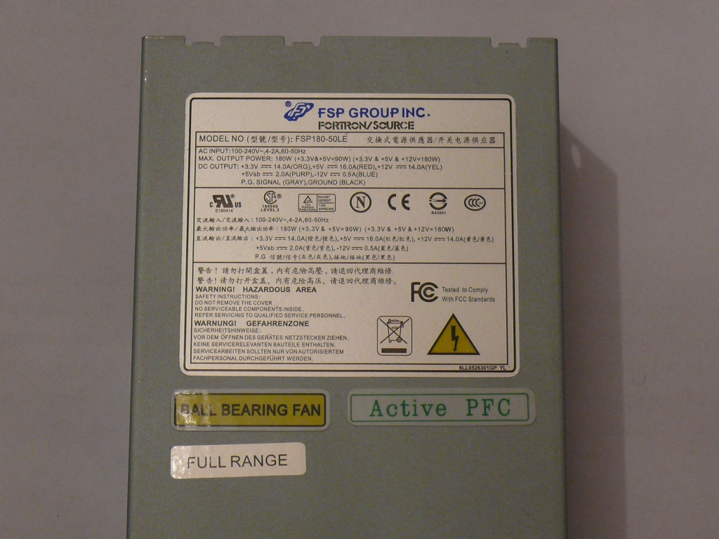 Fortron FSP180-50LE - zasilacz działa, ale płyta główna się nie uruchamia