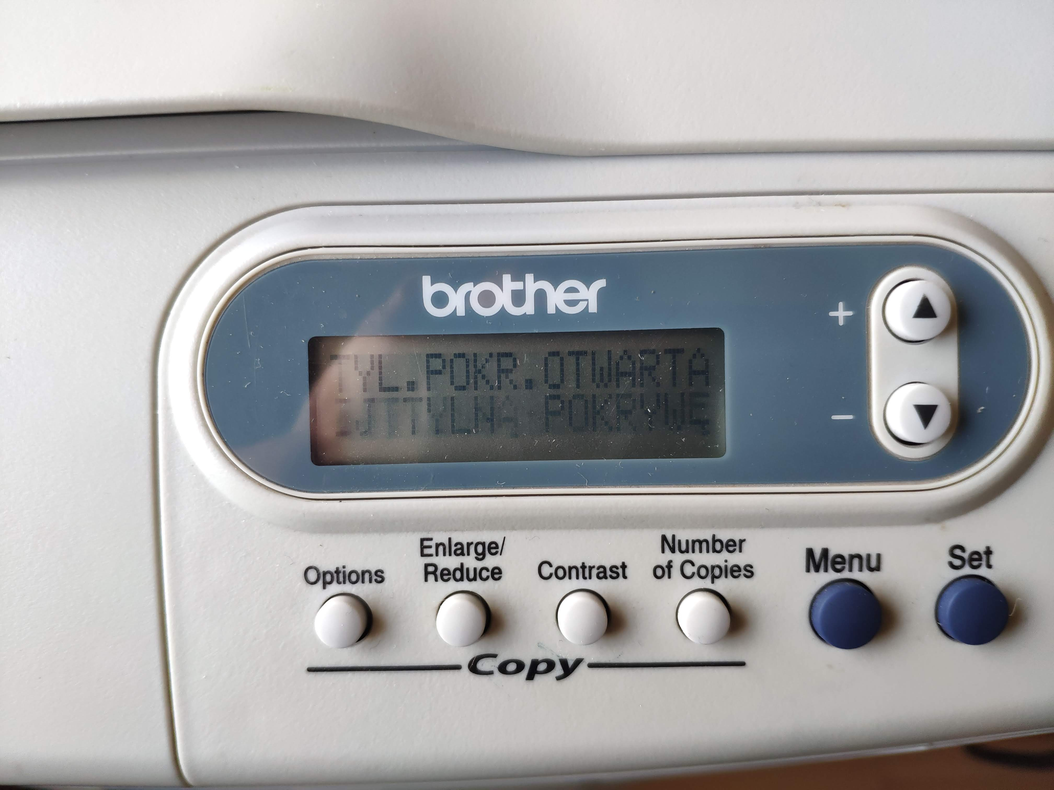 Brother DCP 7010 - Komunikat Tyl Pokrywa Otwarta, lokalizacja i ...