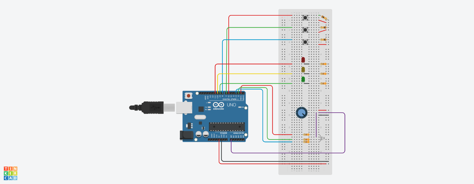 Dziwne zachowanie diod LED przy sterowaniu Arduino i potencjometrem