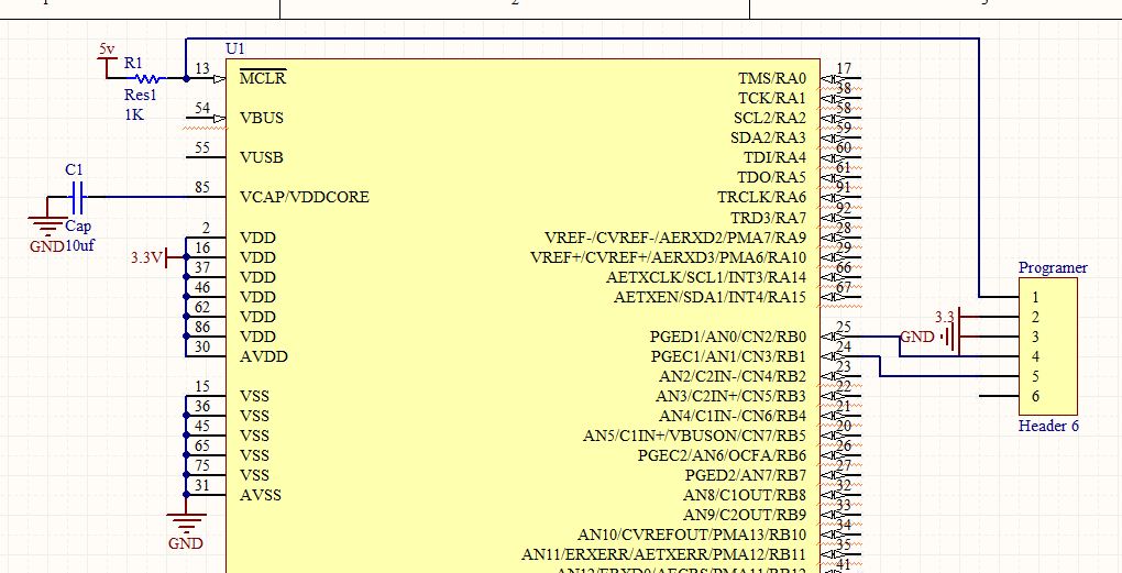 Program PIC32MX795L with PICkit2 (pickit 2 vpp voltage error) | Microchip