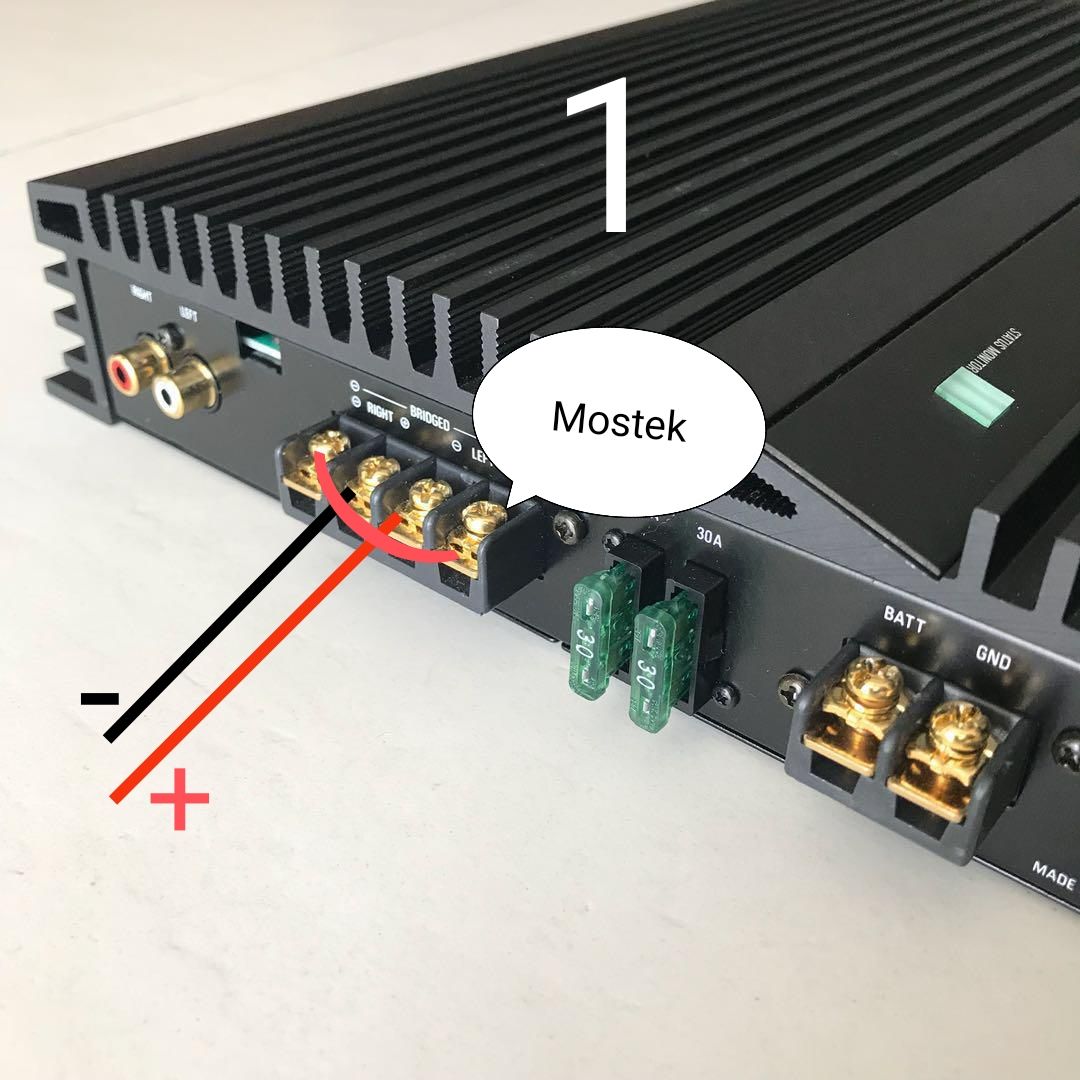 [Rozwiązano] Alpine 3544 - Prawidłowe zmostkowanie wzmacniacza dla tuby ...