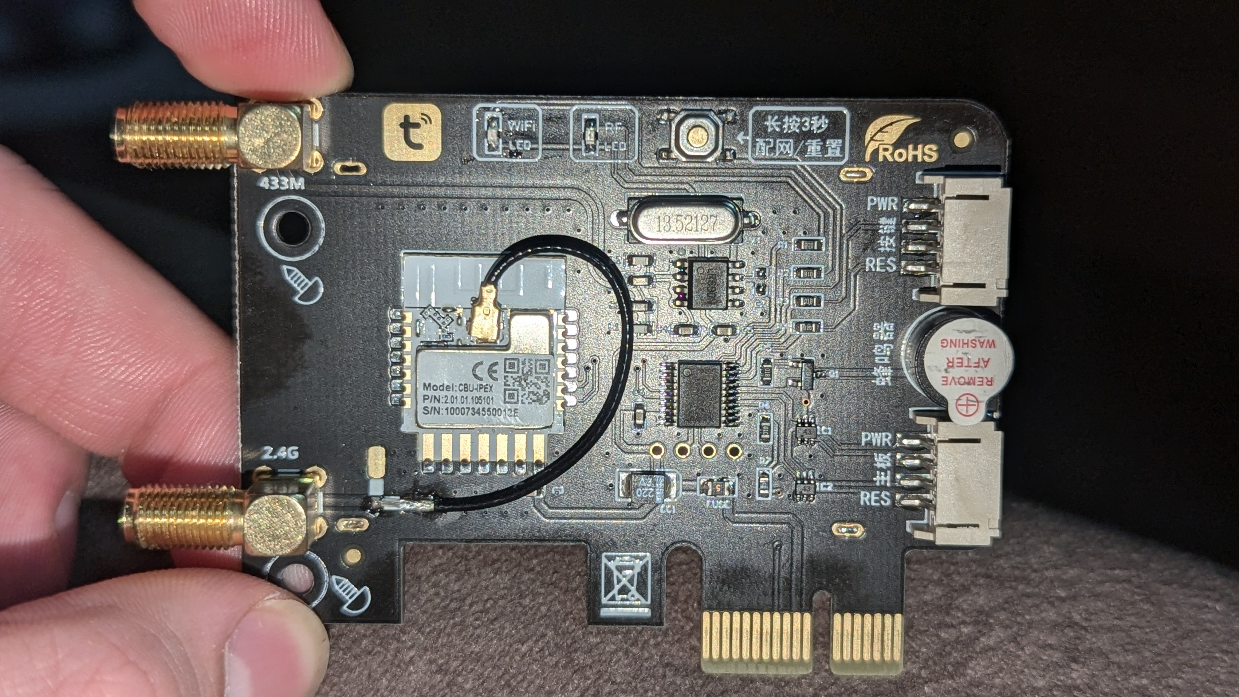 Troubleshooting Tuya PCI-E Card WiFi Connection and Firmware Reflash Steps