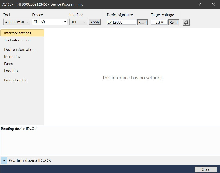 AVR-ISP mkII i Windows10/Windows11 - problem z TPI?