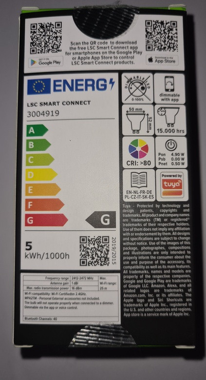 [BK7231N] LSC 3004919 GU10 RGBCW (Action store) smart LED bulb template ...