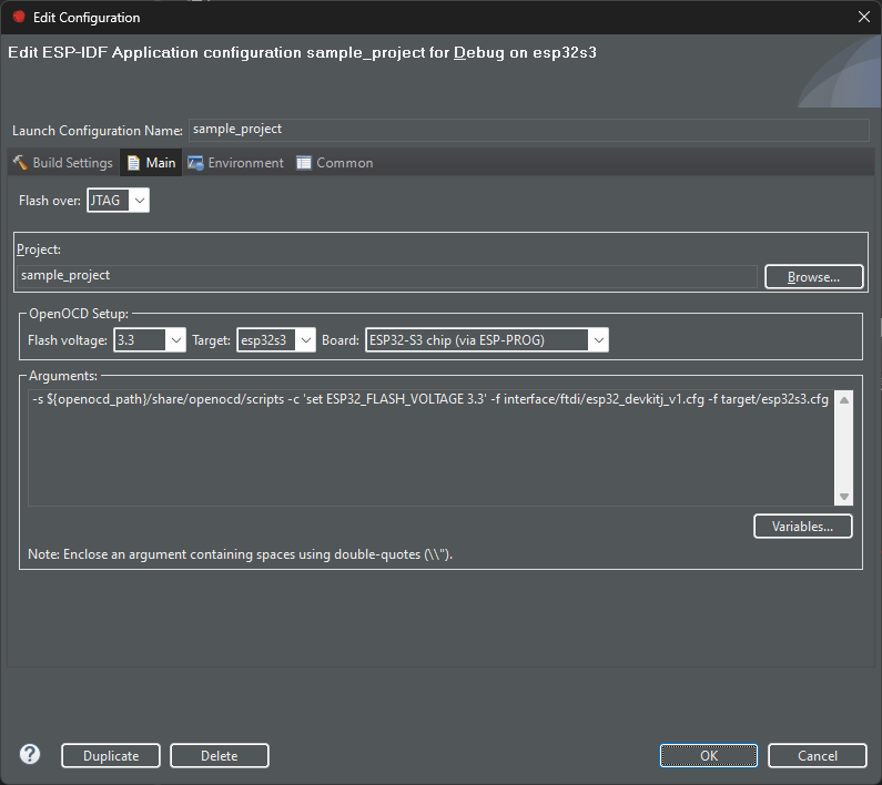 How do I start debugging in the Espressif IDE with ESP32-S3 WROOM and ...