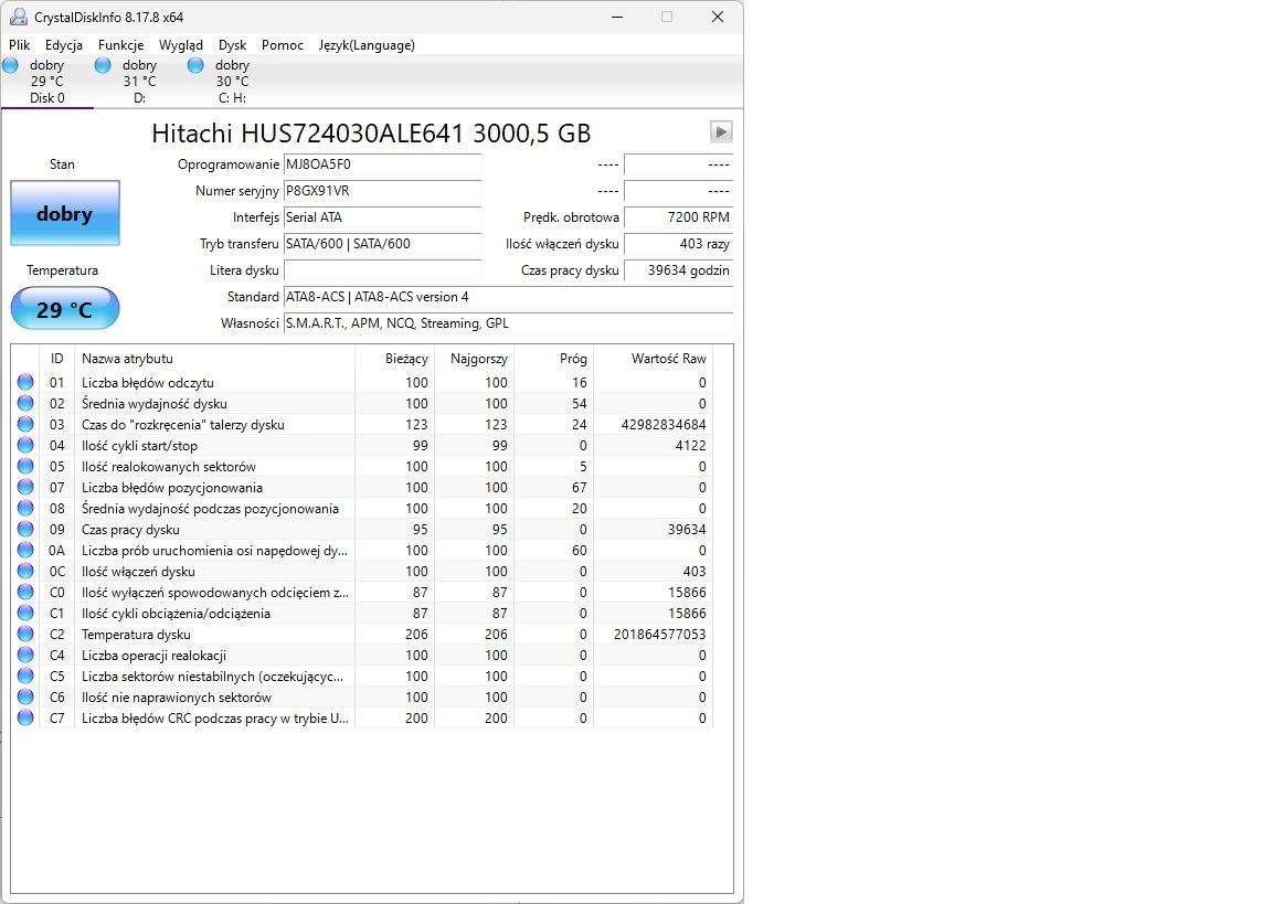 Dysk Hitachi HUS724030ALE641 zniknął w systemie - jak przywrócić dostęp ...