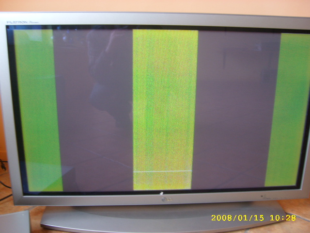 Plasma LG MZ-42PZ44S - czarne pasy i zaśnieżony obraz po włączeniu