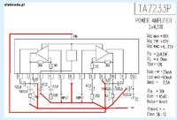 Jak podłączyć TA7233P TOSHIBA do wzmacniacza głośników mp3?
