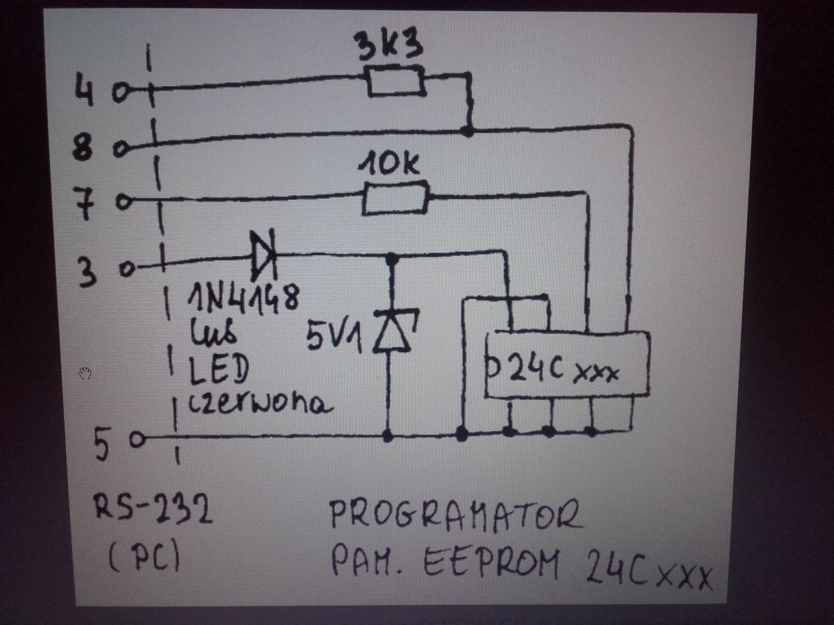 Odczyt i zapis eeprom 24c02 Pony Prog - komunikat Device not responding i Missing device (-13)
