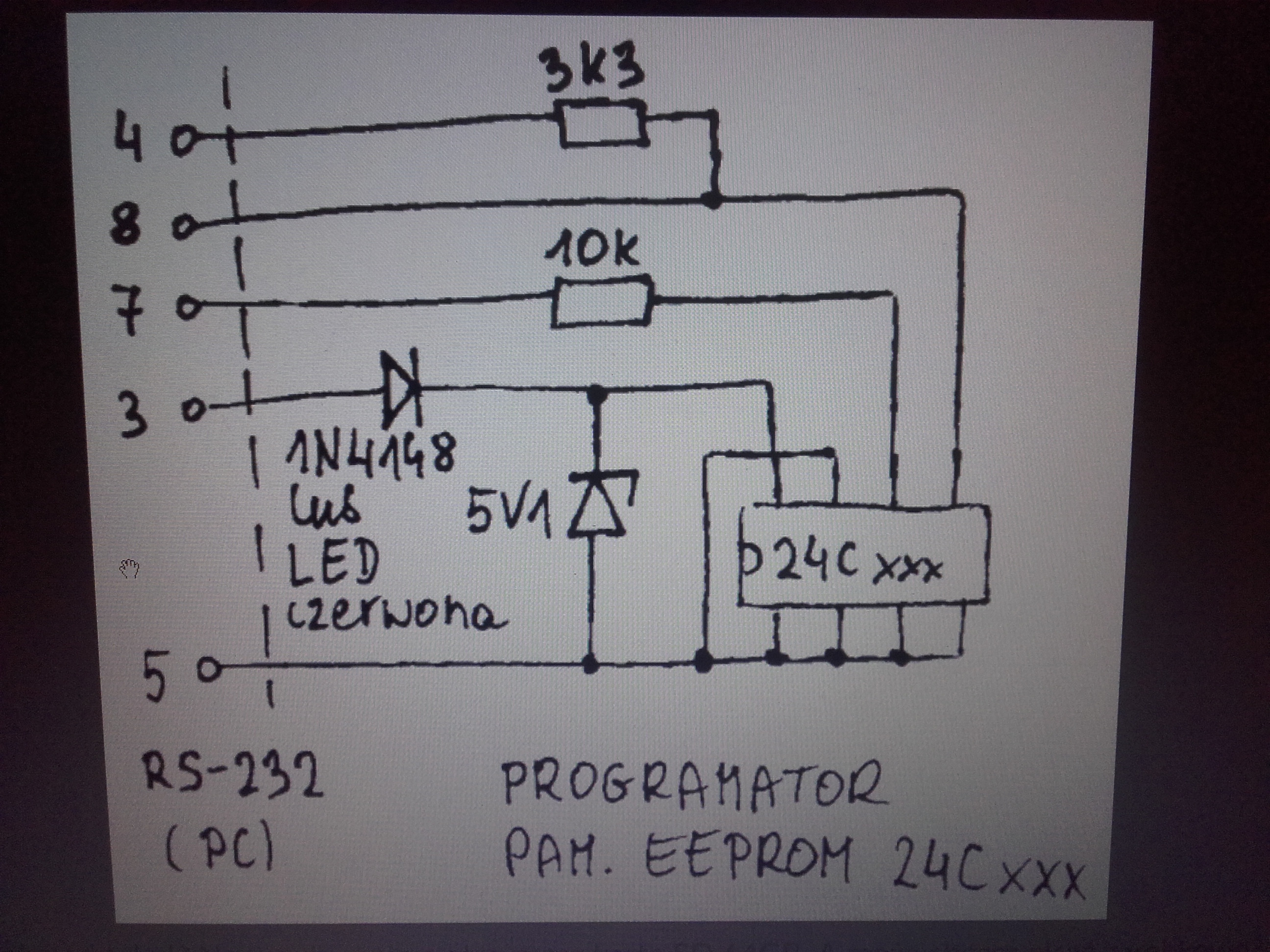 Odczyt i zapis eeprom 24c02 Pony Prog - komunikat Device not responding i Missing device (-13)