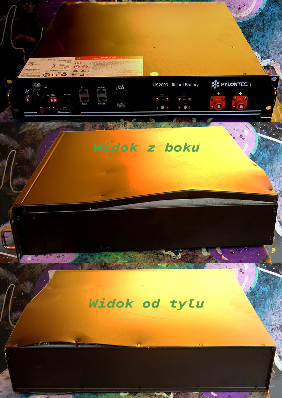 Pylontech US2000 Lithium Battery teardown oraz BatteryView soft