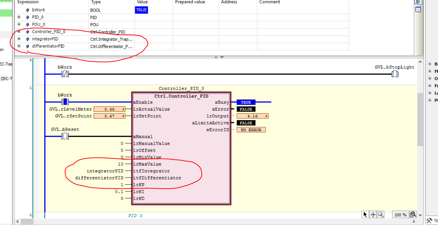 Codesys Control Loop System - błąd przy wstawianiu bloku PID