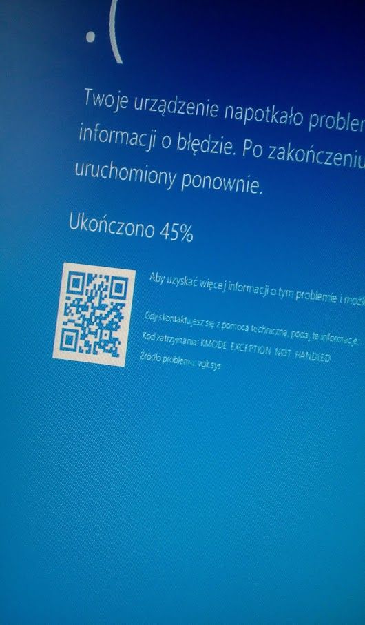 Blue Screen przy uruchamianiu Valoranta - błąd vgk.sys