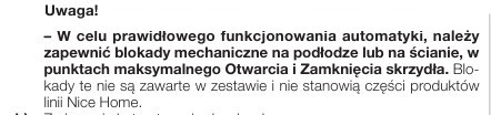 Czy napęd Nice Alto 100 wymaga mechanicznych ograniczników krańcowych?