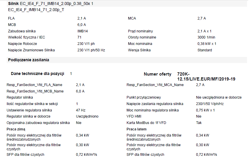Opisy stanów pracy dla wentylacji mechanicznej: FLA, MCA, MCB ; Jaką ...