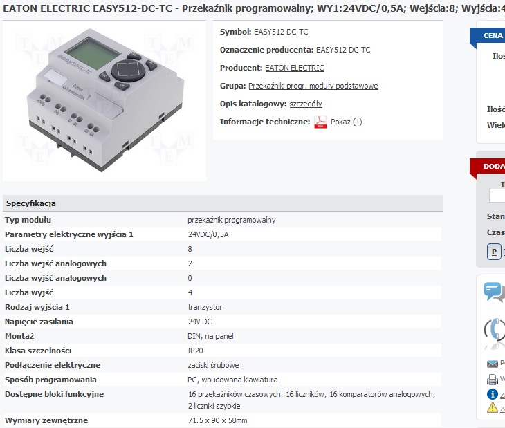 Różnice między przekaźnikami EATON EASY512-DC-R, -RC, -TC? Który wybrać?