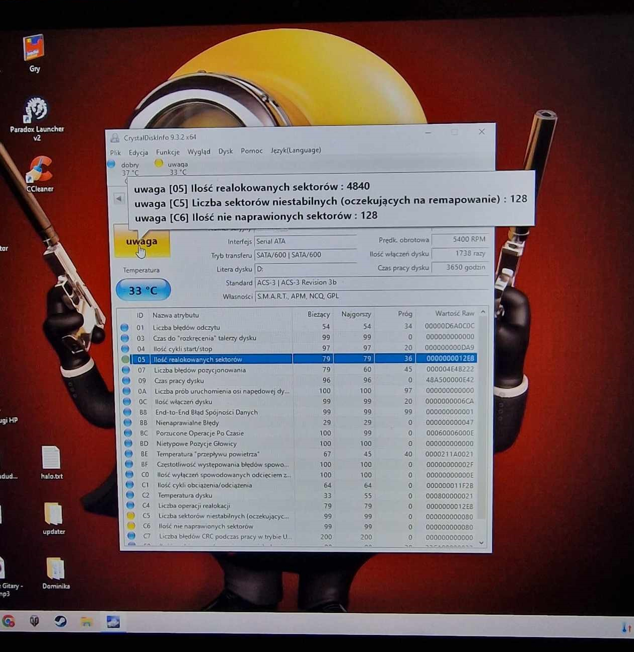 [Rozwiązano] Czy warto wymienić dysk w MSI GL 75 9SD z rosnącą liczbą ...