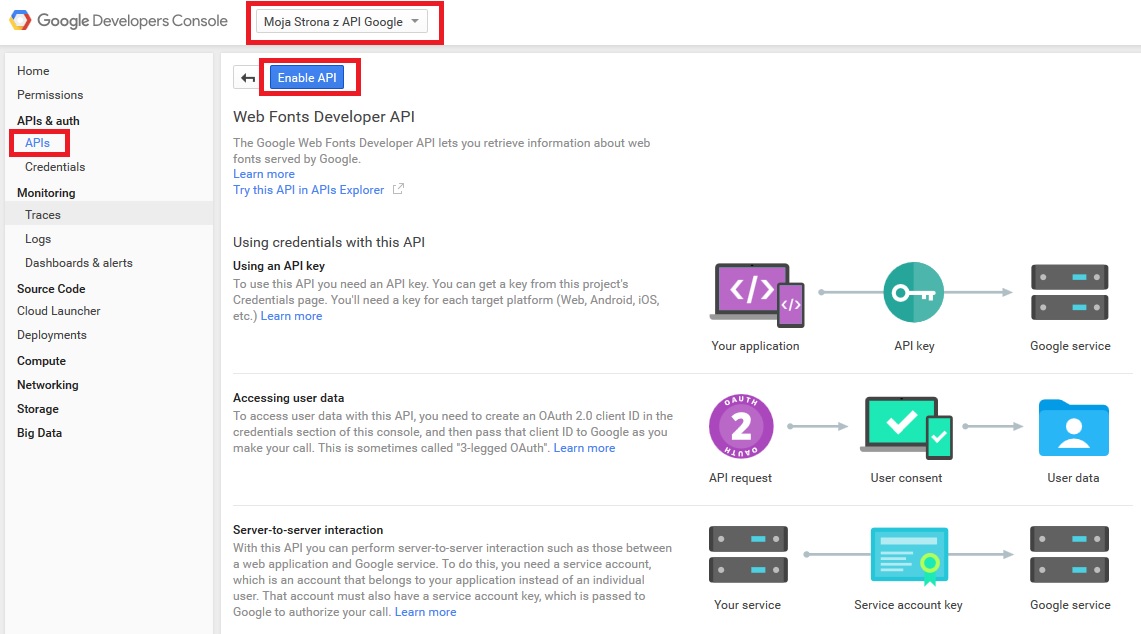 Jak uzyskać klucz Google API Developer Key dla wtyczki Google Font Manager?