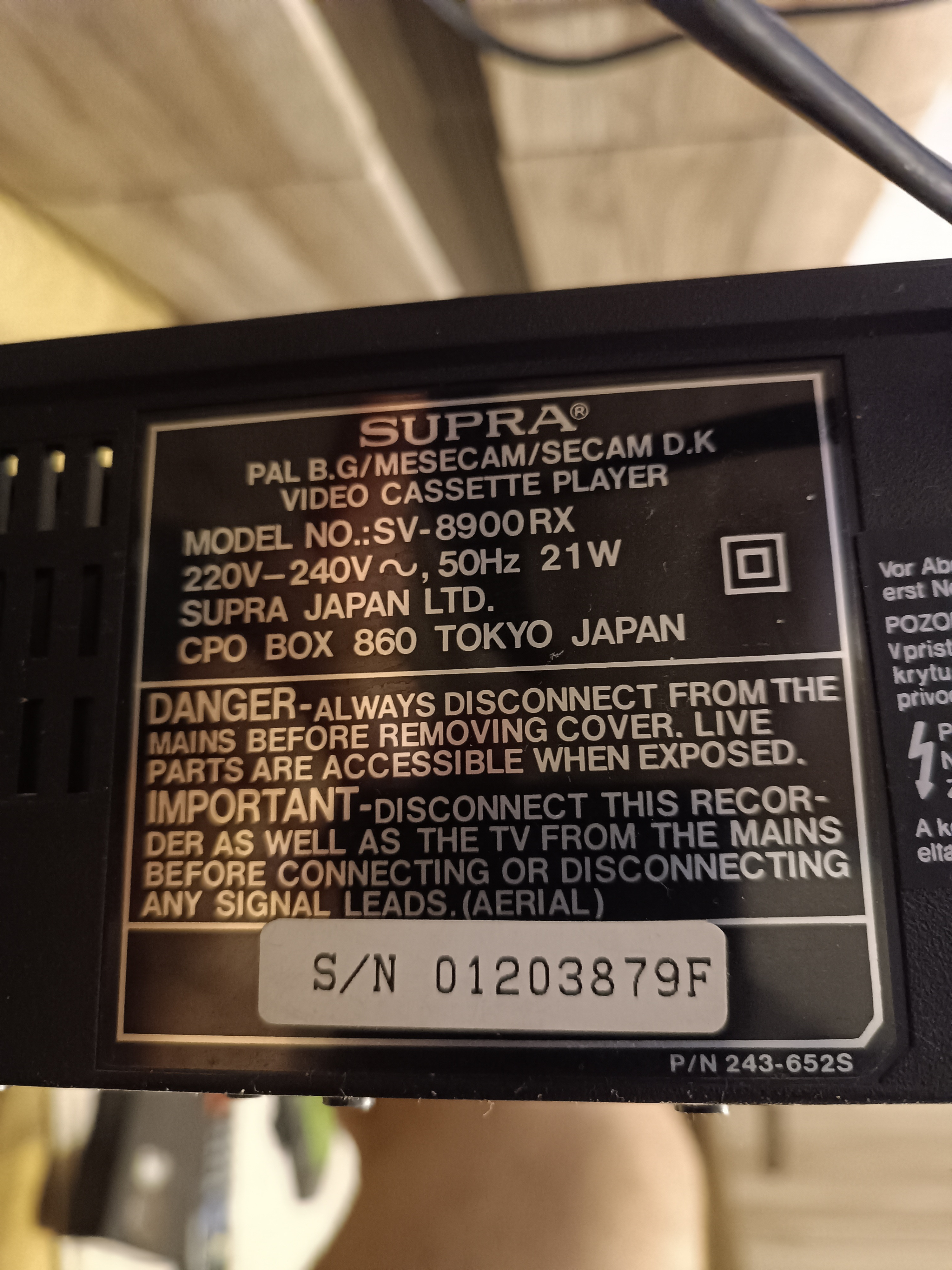 [Rozwiązano] Magnetowid SUPRA SV-8900SV - Poszukiwany schemat i ...