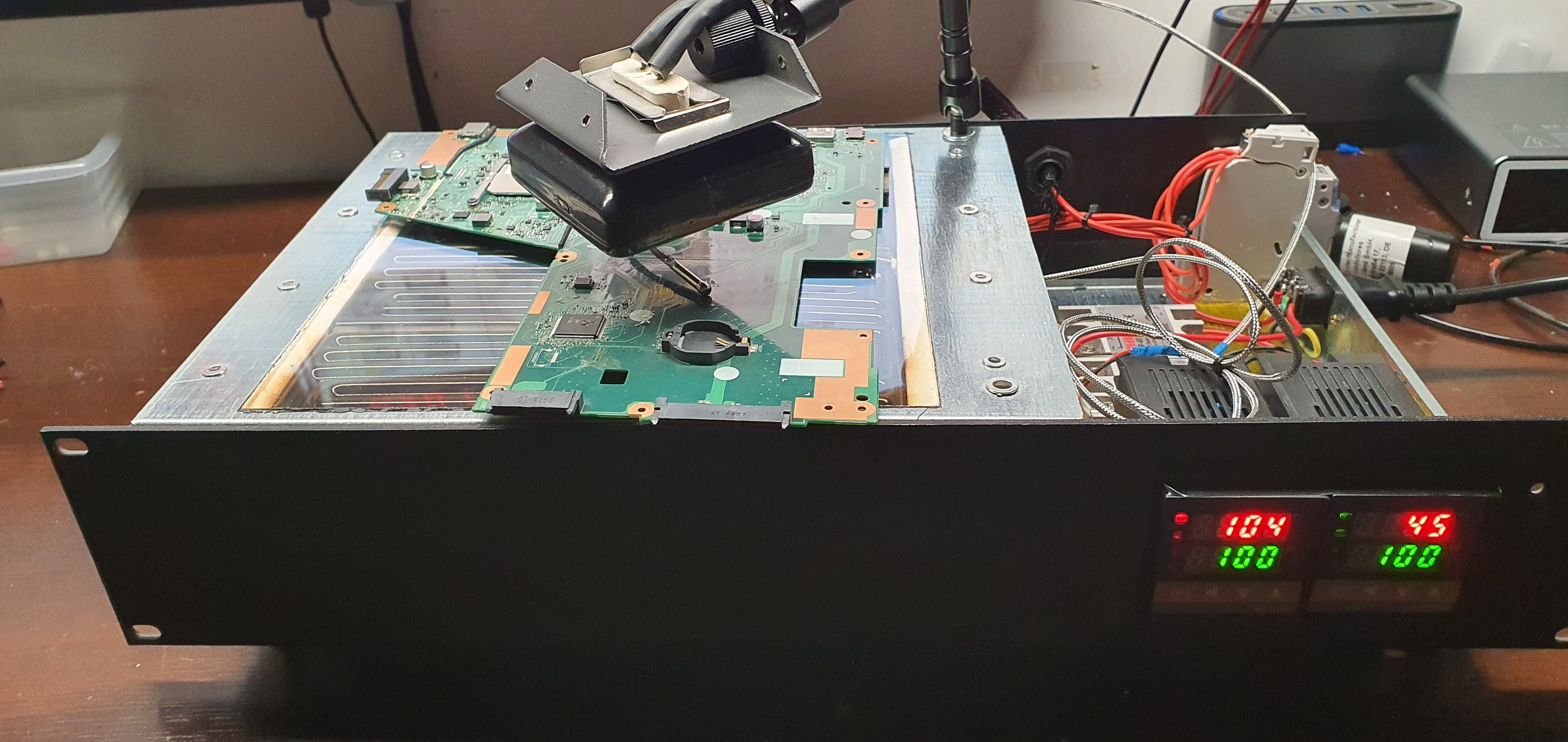 Moja stacja BGA DIY z grzałkami i sterownikami Rex C100