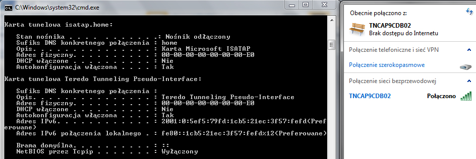 Technicolor TG589vn - sieć wifi dostępna brak internetu.