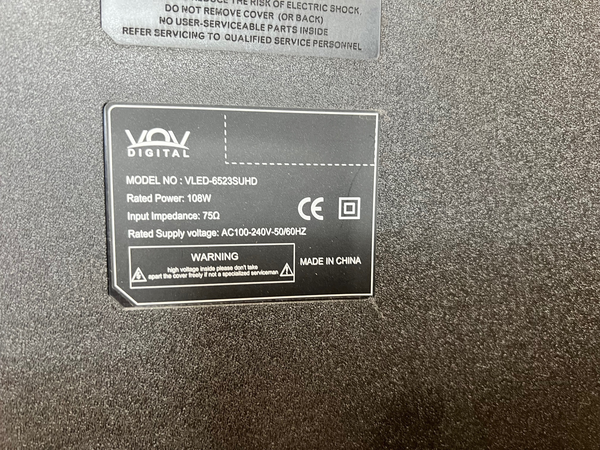 VOV DIGITAL VLED-6523UHD MAINBOARD TP.SK713S.PC822 Firmware Request for TV Stuck on Logo Screen
