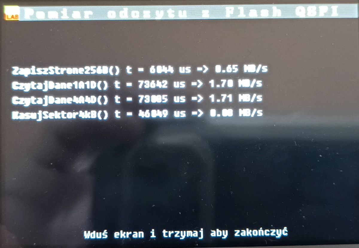 Benchmark pamięci dla STM32H755BIT6: SRAM, DRAM, NOR Flash, QSPI ...