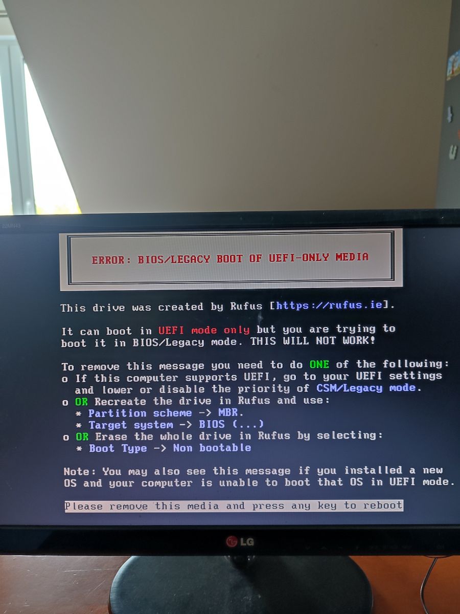 Problem z instalacją win 8/10 na starym komputerze