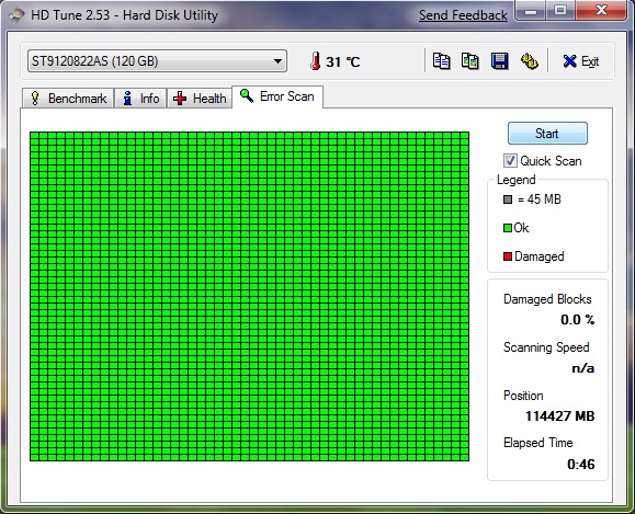 Seagate ST9120822AS NTSF i FAT zamieniaja sie w RAW