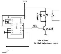 HCF4541BE – nie działa wyłącznik czasowy przekaźnika 12V, schemat, montaż