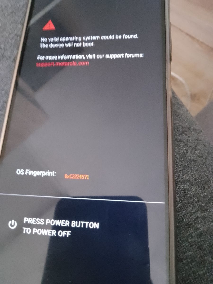 No valid operating system na Motorola G51, brak Recovery mode - naprawa ...