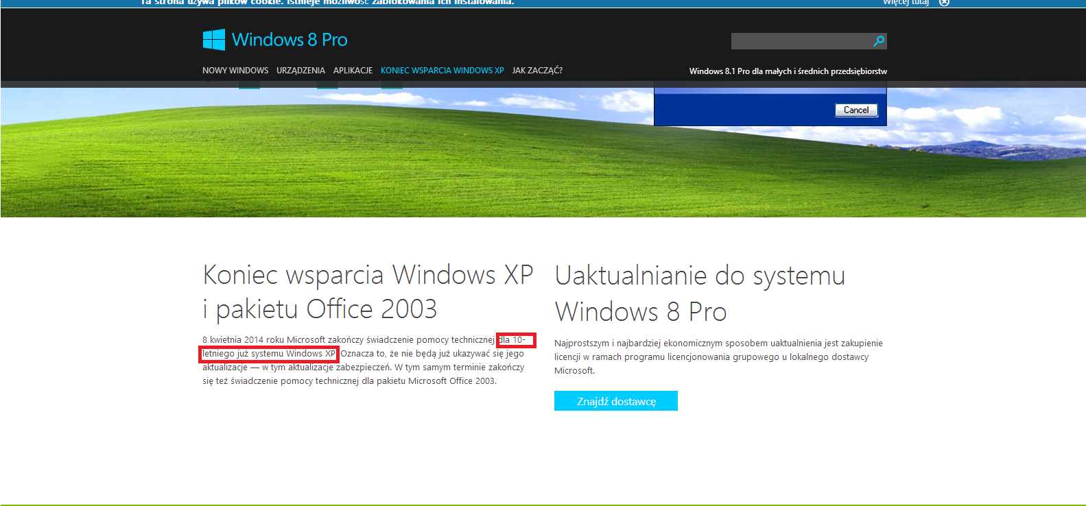 Microsoft sam nie wie ile lat mają jego produkty? - elektroda.pl