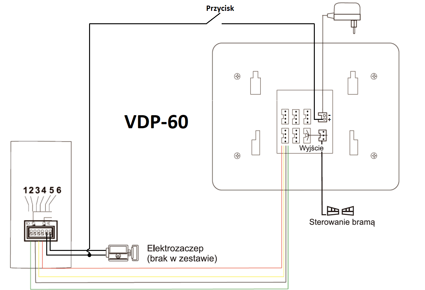 Domofon Virone VDP60 dodatkowy przycisk wejścia - elektroda.pl